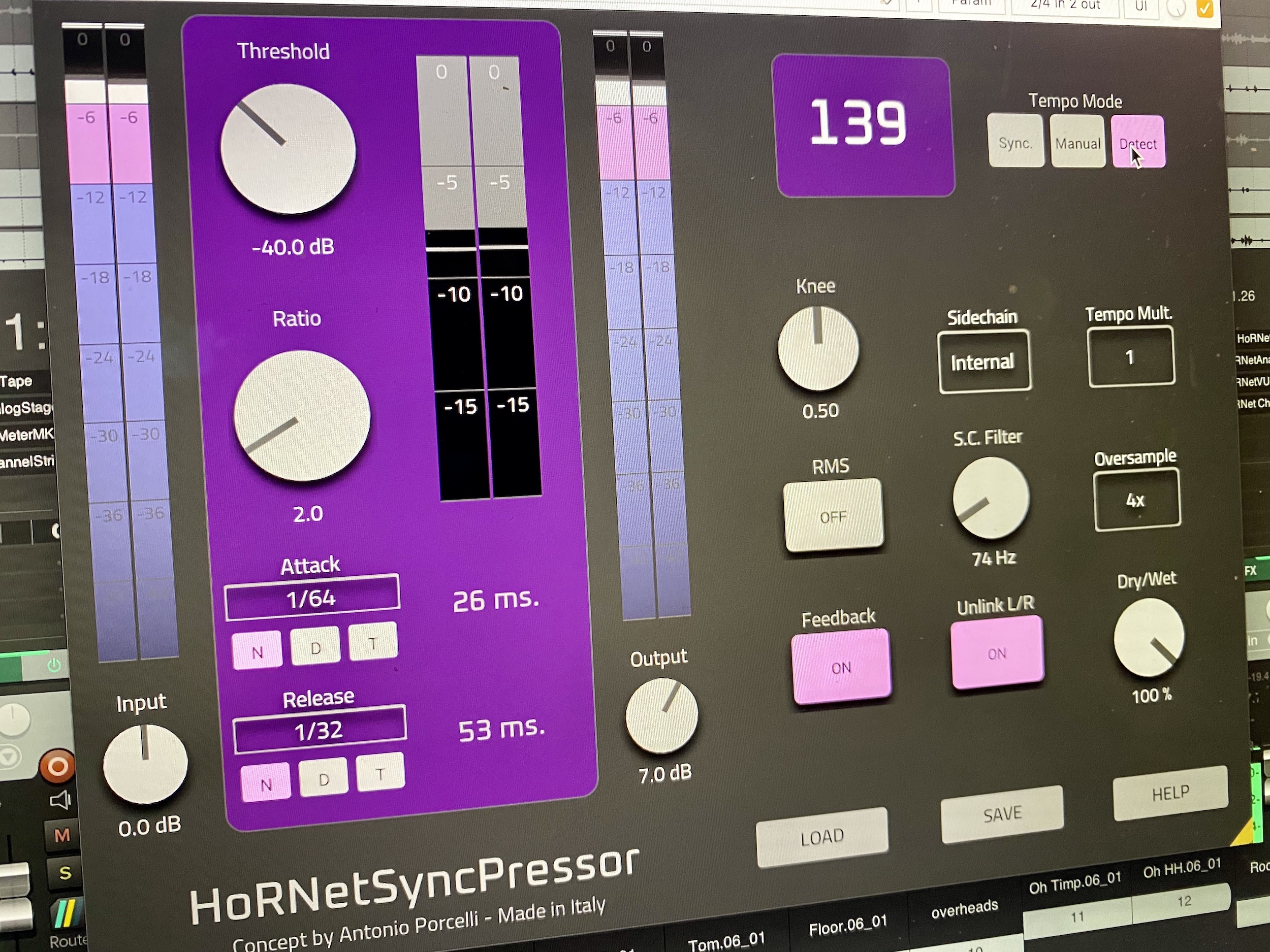 SyncPressor, bus compressor syncs with the DAW - HoRNet Plugins