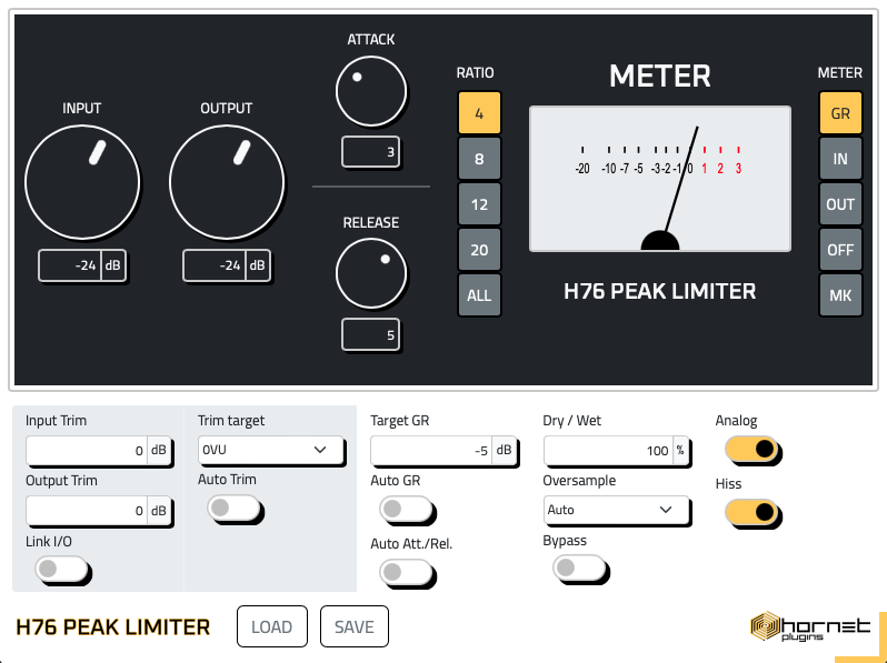 HoRNet H76 Compressor Limiter Plugin - Gearspace