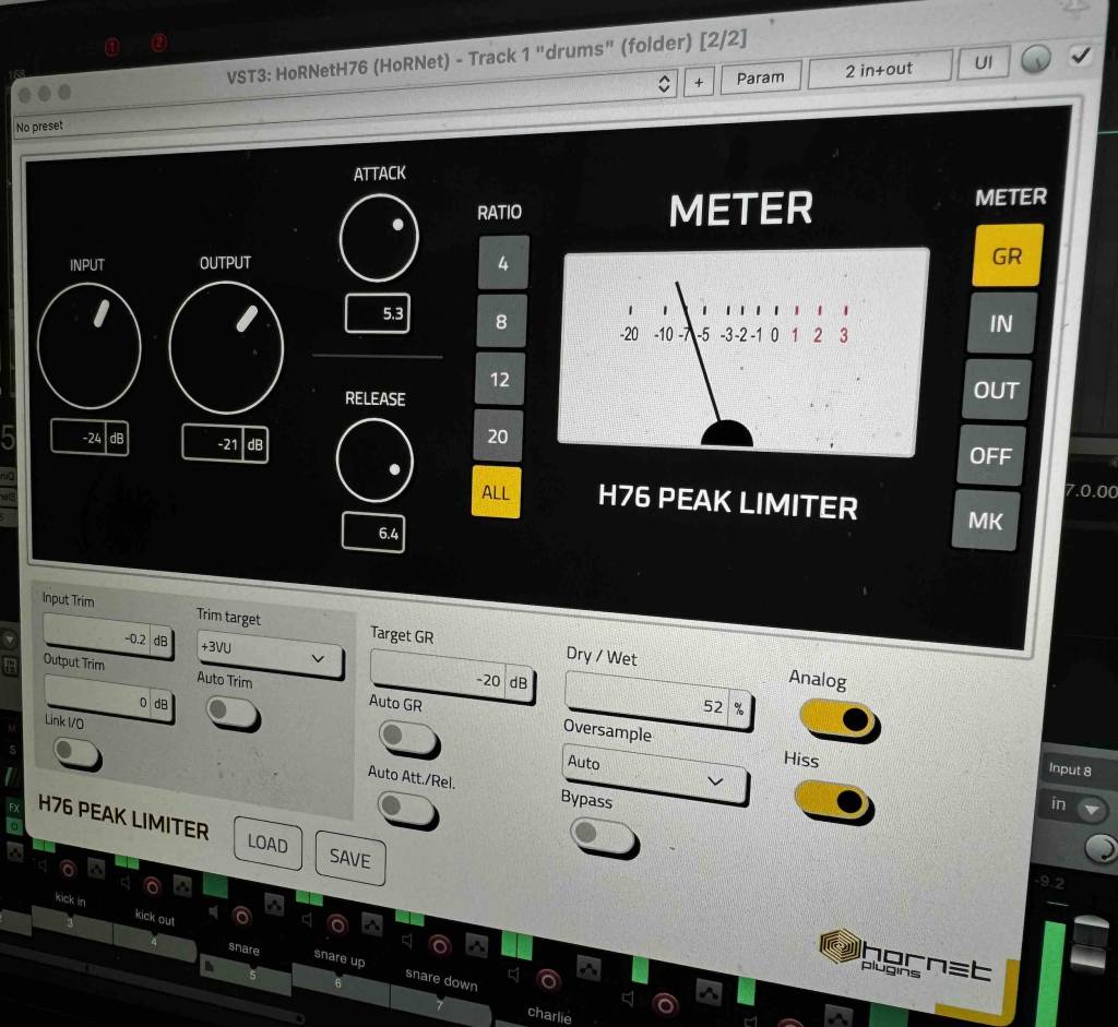 HoRNet H76 Compressor Limiter Released !- HoRNet Plugins